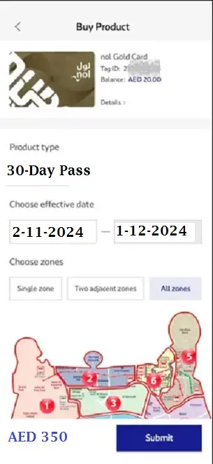 RTA Nol Monthly Pass Price, Eligibility and Activation Process